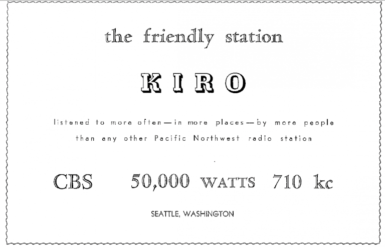 KIRO – the friendly station – QZVX Broadcast History & Current Affairs