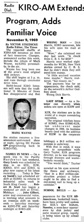 Mark Wayne moves to KIRO-AM – QZVX Broadcast History & Current Affairs